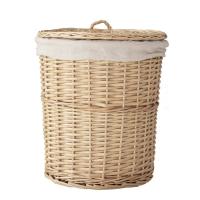 China Hot Sale Rattan Wicker Large Storage Baskets with Lids Wholesale Uk Woven Laundry Hamper Clothing for Bathroom for sale