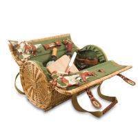 China Latest Picnic Essential High-end Luxury Picnic Cutlery Storage Basket Wicker Picnic Basket for sale