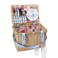 China Latest Picnic Essential High-end Luxury Picnic Cutlery Storage Basket Wicker Picnic Basket for sale