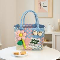 China New Style Handmade Woven Hand-Held Open Mouth Small Square Bag Fresh Style Children's Day Gift for sale