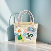 China New Style Handmade Woven Hand-Held Open Mouth Small Square Bag Fresh Style Children's Day Gift for sale