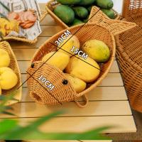 China Cute Cartoon Woven Storage Basket  Minion/Bear Shaped Rattan Organizer for sale