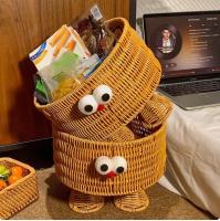 China Cute Cartoon Woven Storage Basket  Minion/Bear Shaped Rattan Organizer for sale
