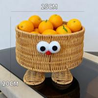 China Cute Cartoon Woven Storage Basket  Minion/Bear Shaped Rattan Organizer for sale
