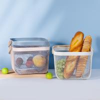 China Metal Mesh Storage Baskets with Bamboo Handle-Eco-Friendly High Quality for Kitchen Food Storage Gifting & Picnics for sale