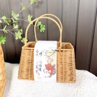 China Wholesale Handmade Chipwood Woven Multifunction Classic Storage Basket with Handle for Kitchen Bathroom Tools for sale