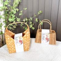 China Wholesale Handmade Chipwood Woven Multifunction Classic Storage Basket with Handle for Kitchen Bathroom Tools for sale