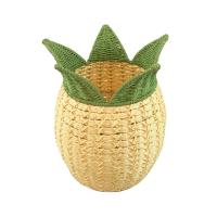 China Hot Sale Elegant Seagrass Pineapple Shaped Basket for Storage Home Decoration OEM Handmade Storage Basket for sale