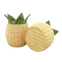 China Hot Sale Elegant Seagrass Pineapple Shaped Basket for Storage Home Decoration OEM Handmade Storage Basket for sale
