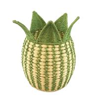 China Hot Sale Elegant Seagrass Pineapple Shaped Basket for Storage Home Decoration OEM Handmade Storage Basket for sale