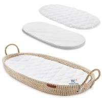 China Baby Changing Basket Seagrass  With Cotton Pad Thick Foam Handmade Seagrass Basket From Vietnam for sale