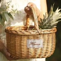 China Wicker Picnic Basket, Rattan Storage Basket, Shopping Basket, Hand-held Fruit Basket, Outdoor Picking Basket, Flower Basket for sale