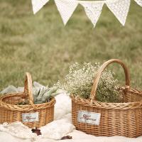 China Wicker Picnic Basket, Rattan Storage Basket, Shopping Basket, Hand-held Fruit Basket, Outdoor Picking Basket, Flower Basket for sale