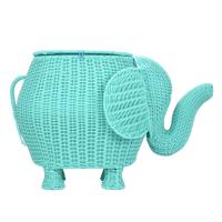 China Elephant Basket for Kids Wicker Rattan Storage Basket Cute Animal Basket for Storing Kid Toy and Home Decor for sale