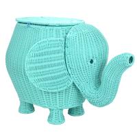 China Elephant Basket for Kids Wicker Rattan Storage Basket Cute Animal Basket for Storing Kid Toy and Home Decor for sale