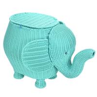 China Elephant Basket for Kids Wicker Rattan Storage Basket Cute Animal Basket for Storing Kid Toy and Home Decor for sale