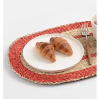 China VietNam Seaweed Placemat Insulated Anti-scald Hand-woven Niche Tablemat Natural Straw coaster for sale