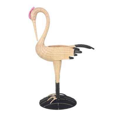 China Hot Selling Natural Handmade Flamingo Decor for Home Decor & Special Party From Best Natural Rattan Fibers for sale