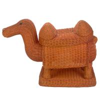 China Natural Flamingos Elephants Hand-woven Craft Ornaments Rattan Animals Home Displays Window Decoration Ornaments for sale