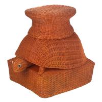 China Natural Flamingos Elephants Hand-woven Craft Ornaments Rattan Animals Home Displays Window Decoration Ornaments for sale