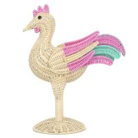 China Natural Flamingos Elephants Hand-woven Craft Ornaments Rattan Animals Home Displays Window Decoration Ornaments for sale