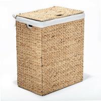 China Handicraft Woven Straw square Wicker Rattan Bamboo Baskets for Storage with Lids Seagrass Boxes Handmade Wicker Products for sale
