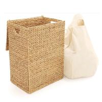 China Handicraft Woven Straw square Wicker Rattan Bamboo Baskets for Storage with Lids Seagrass Boxes Handmade Wicker Products for sale