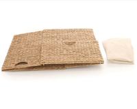 China Handicraft Woven Straw square Wicker Rattan Bamboo Baskets for Storage with Lids Seagrass Boxes Handmade Wicker Products for sale