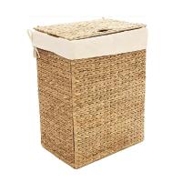China Handicraft Woven Straw square Wicker Rattan Bamboo Baskets for Storage with Lids Seagrass Boxes Handmade Wicker Products for sale