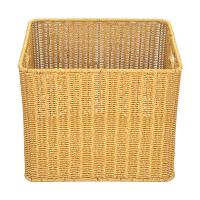 China New Storage Round Paper Rope Storage Baskets Rectangular Wicker Baskets Frame Basket with Built-in Handles Iron Cotton Carton for sale