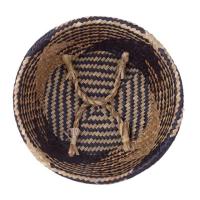 China Hot Sale Seagrass Belly Basket Pot Laundry Straw Woven Wicker Rattan Seagrass Storage Basket for Plants for sale