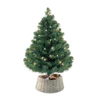 China New Handmade Eco-friendly Round Natural Water Hyacinth & Seagrass Woven Christmas Tree Stand Cover Xmas Skirts Baskets for sale