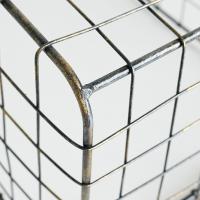 China New Trapezoidal Rose Gold Color Iron Metal Wire Mesh Storage Basket for Cosmetics for sale