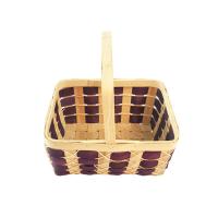 China Eco Material Wood Chip Rattan Household Storage Basket Rectangle Kitchen Laundry Basket Storage for sale
