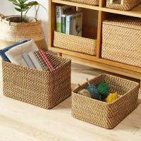 China Handmade Rattan Bicycle Baskets Woven Rattan Plant Baskets Laundry Storage Home Organization Decor for sale