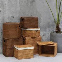 China Handmade Rattan Bicycle Baskets Woven Rattan Plant Baskets Laundry Storage Home Organization Decor for sale