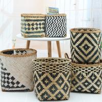 China Straw Wicker Woven Seagrass Bolga Baskets Sustainable Folding Multifunction Modern Yinlin Brand Cheap Wholesale Clothing Storage for sale