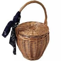 China Hot Sale Wicker 100% Handmade Craft Storage Basket for Storing Cheap Wholesale Products Wicker Woven Basket Picnic with Hand for sale