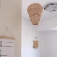 China Mushroom House Shaped Rattan Basket Cute Doll House Storage Basket Kids Toys Rattan Nordic Kids Room Wicker Bag Kids for sale