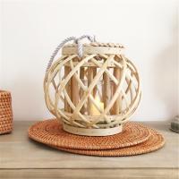 China Outdoorlling Placemats Rattan Circle Round Placemat Kitchen Dinnerware Decorative Plate Table Dish Pad Hand Weavpe Contemporary for sale