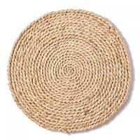 China Wholesale Natural Woven Placemats Wicker Seaweed  Placemats Rattan Placemats for sale
