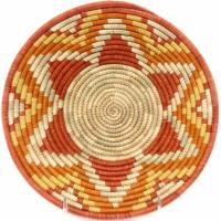 China Yilin Large Hand Woven Date Palm Basket Tray Natural Wicker Fruit Basket Tray Storage Woven Fruit Basket for sale