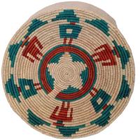 China Yilin Large Hand Woven Date Palm Basket Tray Natural Wicker Fruit Basket Tray Storage Woven Fruit Basket for sale