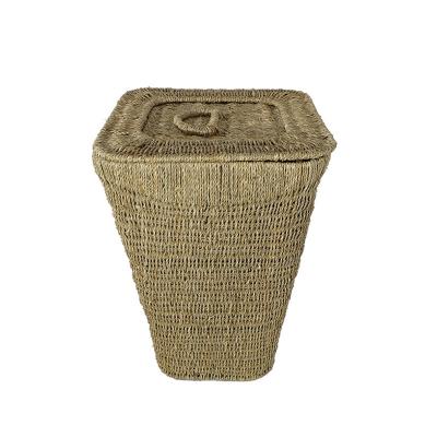 China Hot Selling Storage Home Decorative Rattan Basket Canvas Laundry Kid Toy Storage Baskets Cheap Bamboo Rattan Storage Basket for sale