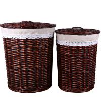 China Hot Selling Hand-woven Home Hotel Bathroom Laundry Basket Multipurpose Standing Type Storage Baskets for sale