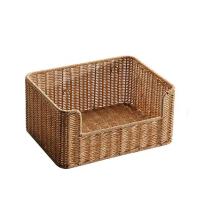 China Bestselling Skincare Storage Box Makeup Organizer Storage Box Hand-woven Wholesale Custom Good Price Household Storage Box for sale