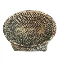 China Factory Home Handmade Woven Wicker Seagrass Belly Plant Baskets for sale