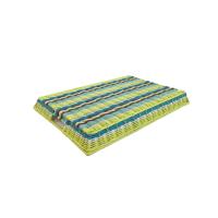 China Good Quality Hand-woven Plant Rattan Eco-Friendly Custom Size Multi-color Rectangular Restaurant Food Use Storage & Display Tray for sale