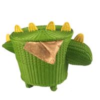 China Factory Wholesale Hand-woven Storage Basket Large Capacity Dinosaur Animal Shape Home Storage Basket for sale