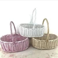China Handmade Rattan Wicker Woven Artificial Decorative Baskets for Wedding for Gift for sale